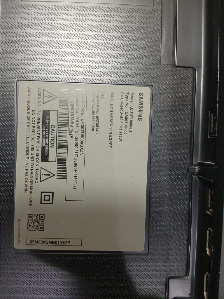 دستگاه کامل بدون ضربه وشکستگی پنل جرقه 50TU8000 - فروشگاه قطعات تلویزیون آریا تی وی