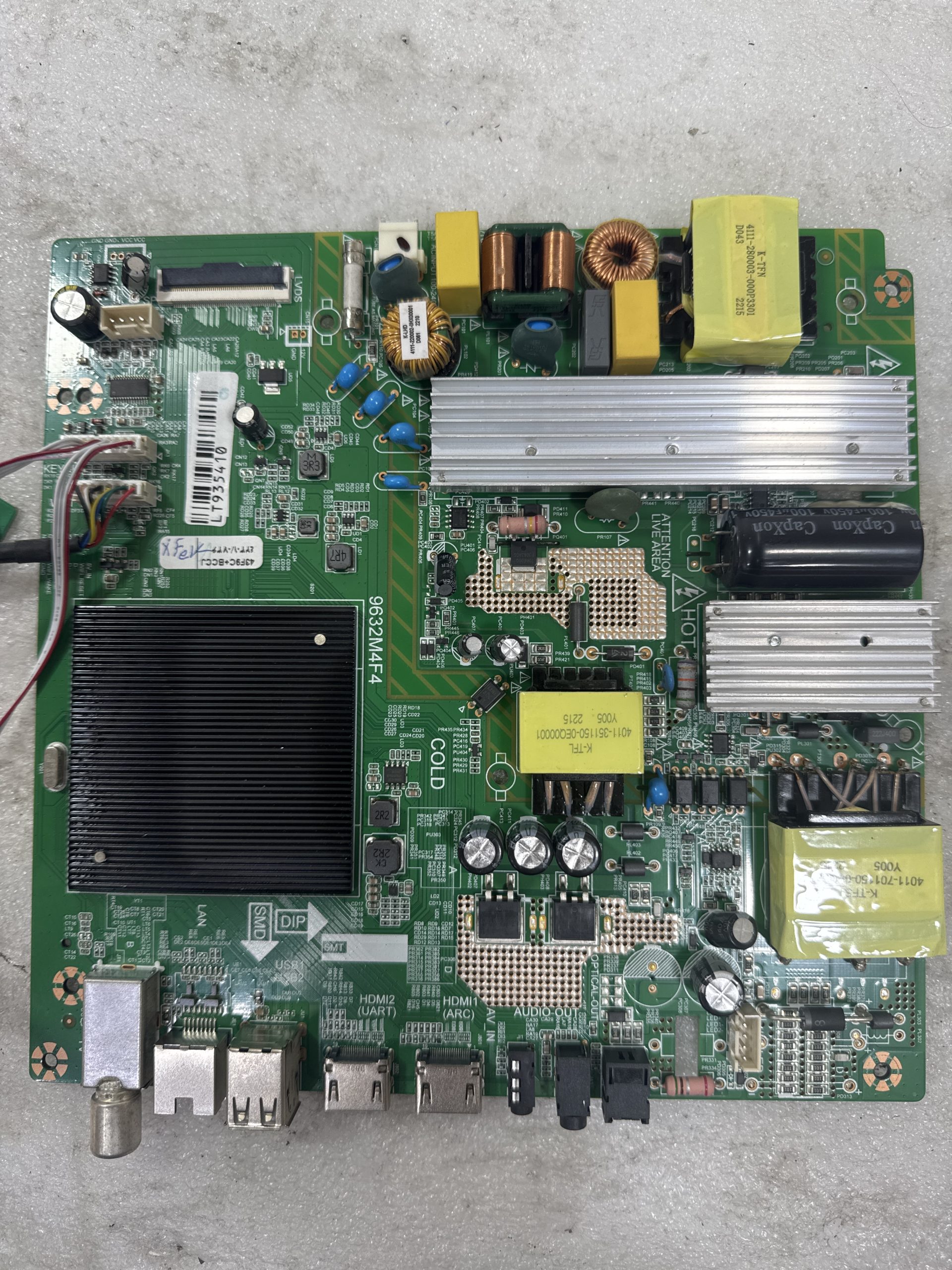 مین برد ایکس ویژن مدل 43XC675 - فروشگاه قطعات تلویزیون آریا تی وی